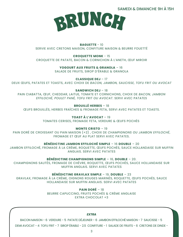 Menu – Monk Café