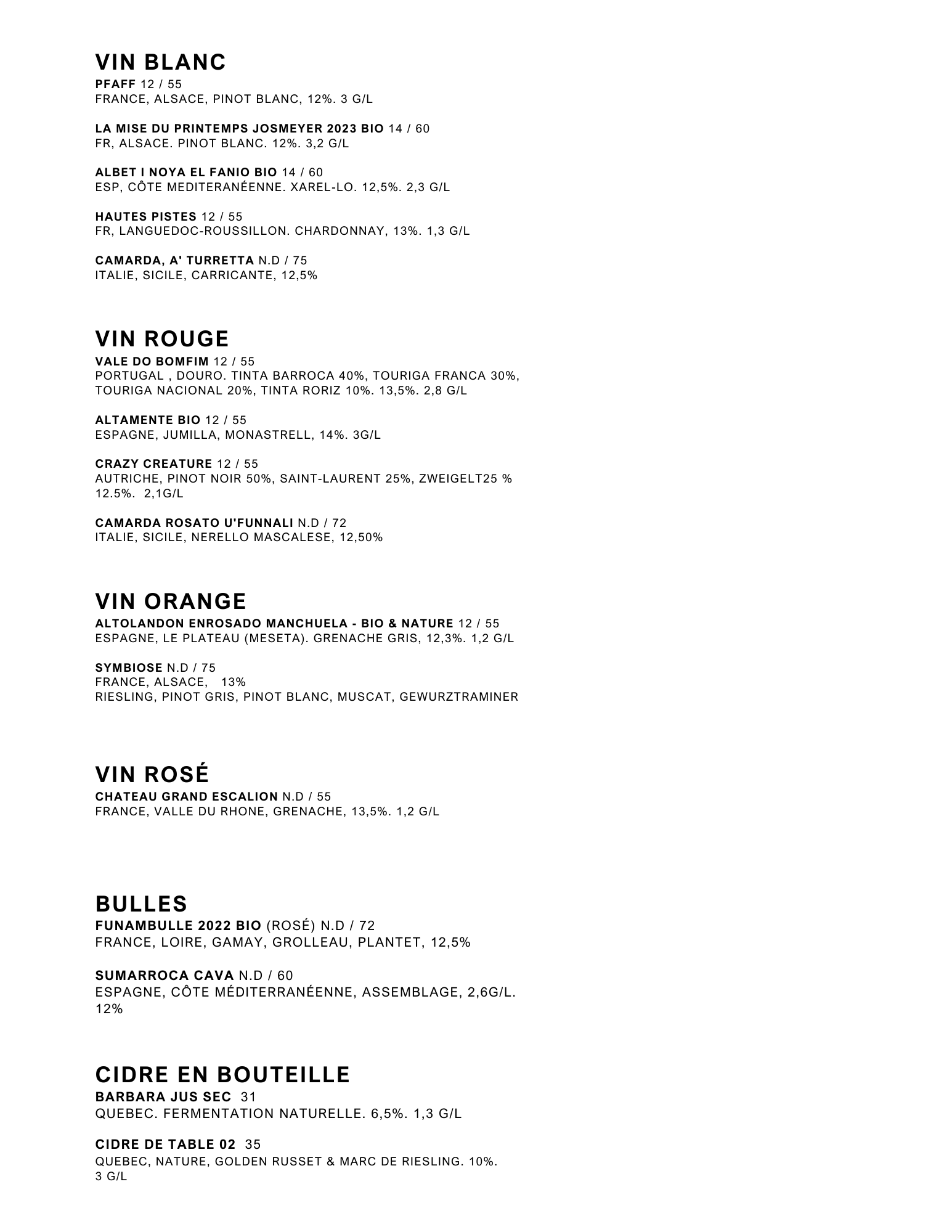 Menu – Monk Café